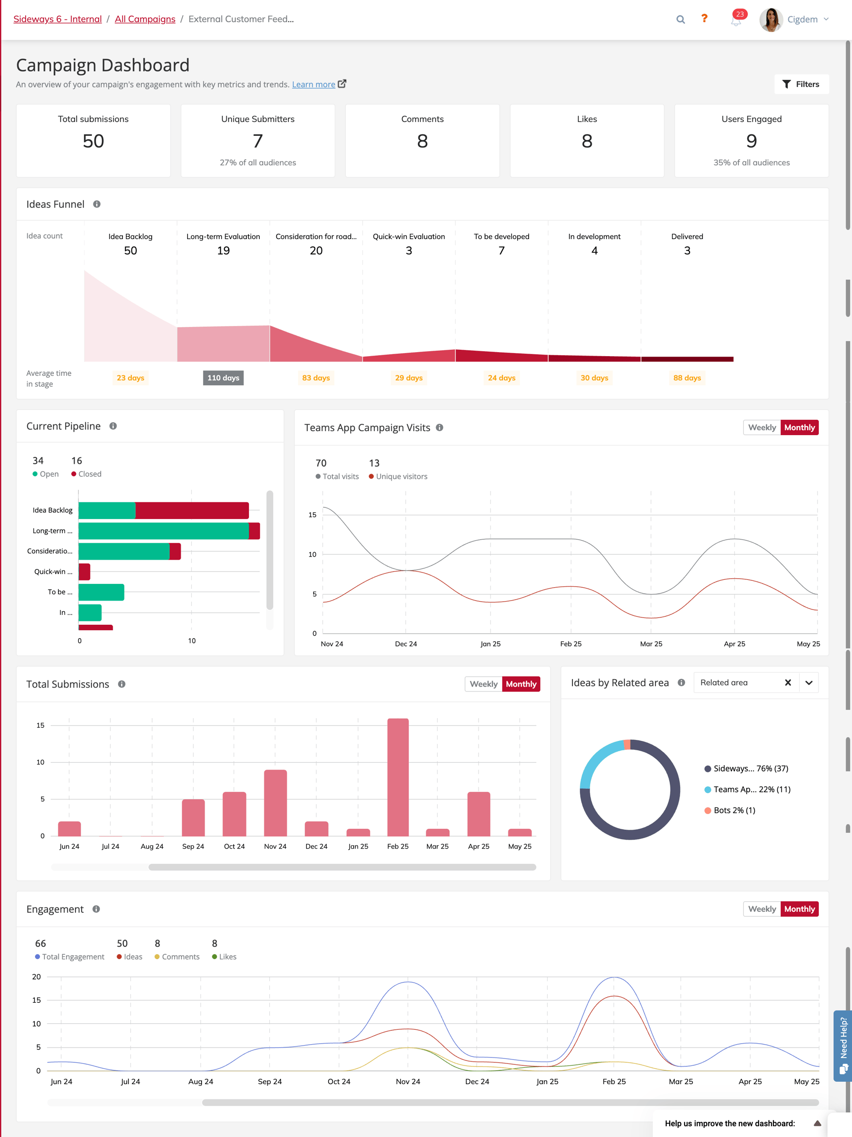 Sideways 6 product updates: H1 2025